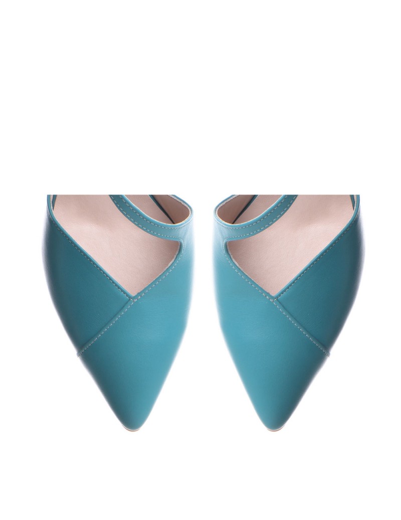 Pantofi Dama Piele Naturala Turcoaz Paloma