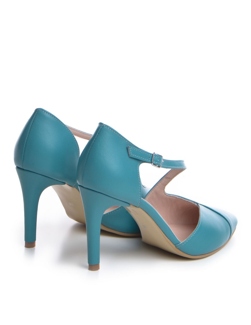 Pantofi Dama Piele Naturala Turcoaz Paloma