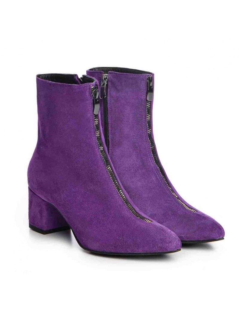 Ghete Dama Piele Naturala Mov Misaki