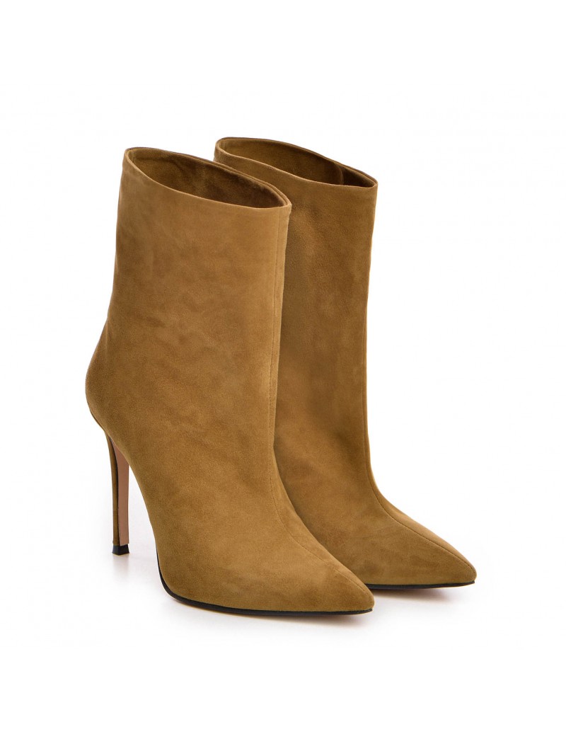 Botine Dama Piele Naturala Camel Cardie