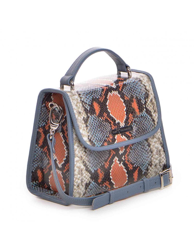 Geanta Piele Naturala Dama Bleu Marianne