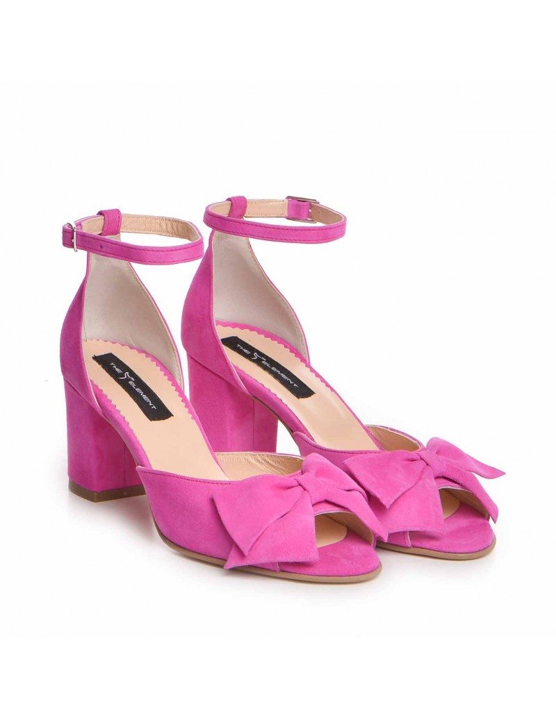 Sandale piele toc gros Roz Bow Daisy