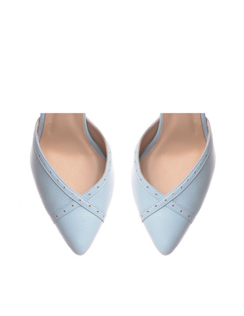 Pantofi Piele Naturala Bleu Rihanna