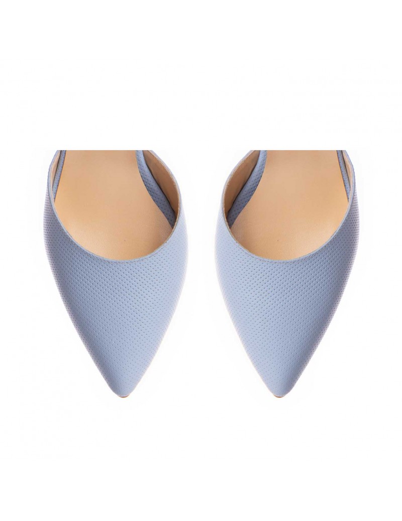 Pantofi piele naturala Bleu Fancy Flats