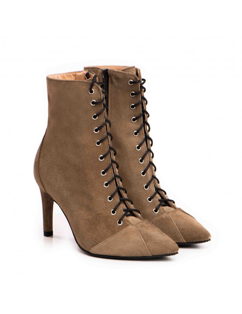 Botine Dama Piele Naturala Grej Daria