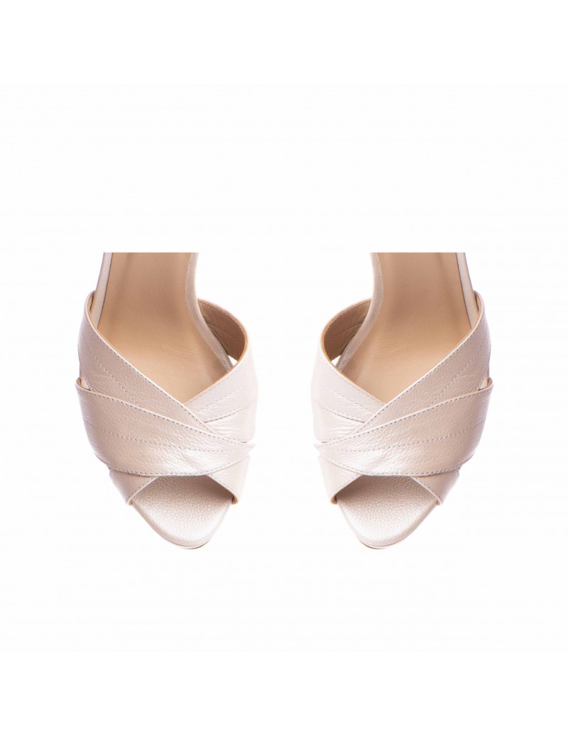 Sandale mireasa piele naturala Ivoire Smaranda