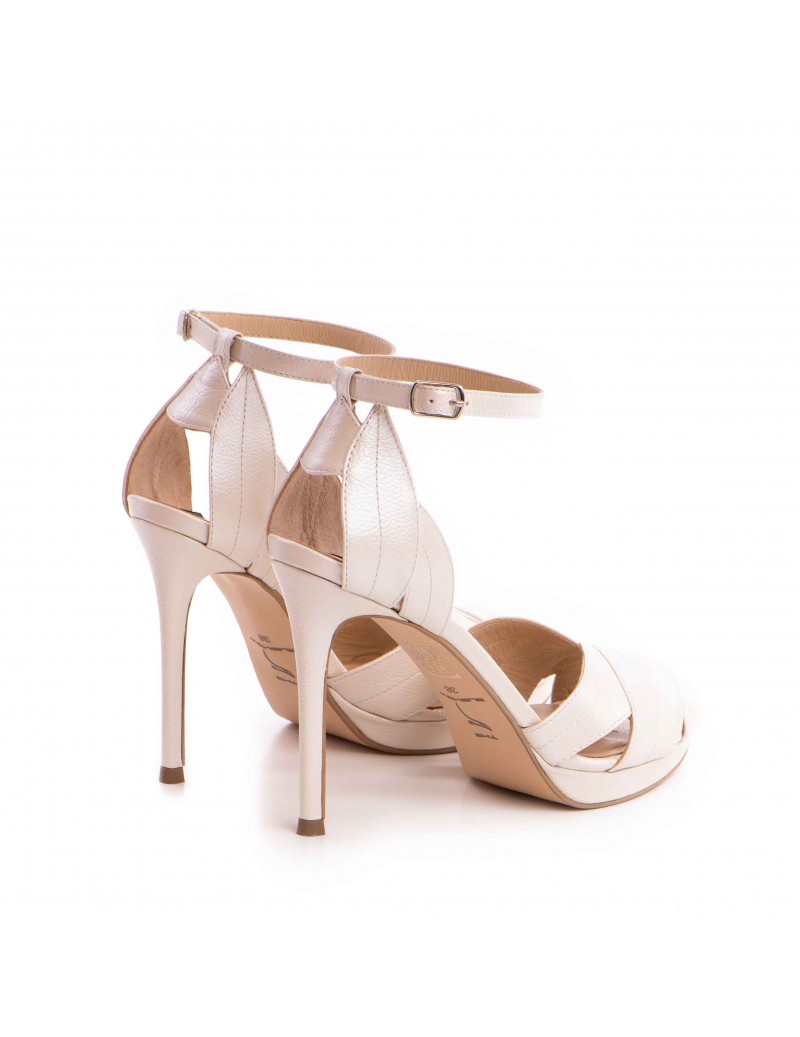 Sandale mireasa piele naturala Ivoire Smaranda