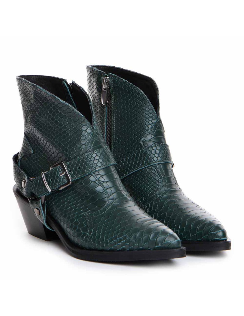 Ciocate dama Piele Naturala Verde Bronx